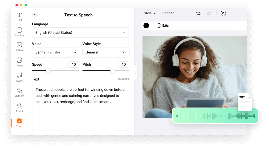 AI-Powered Narration for Audiobooks: Create Voiceover for Audiobook with AI