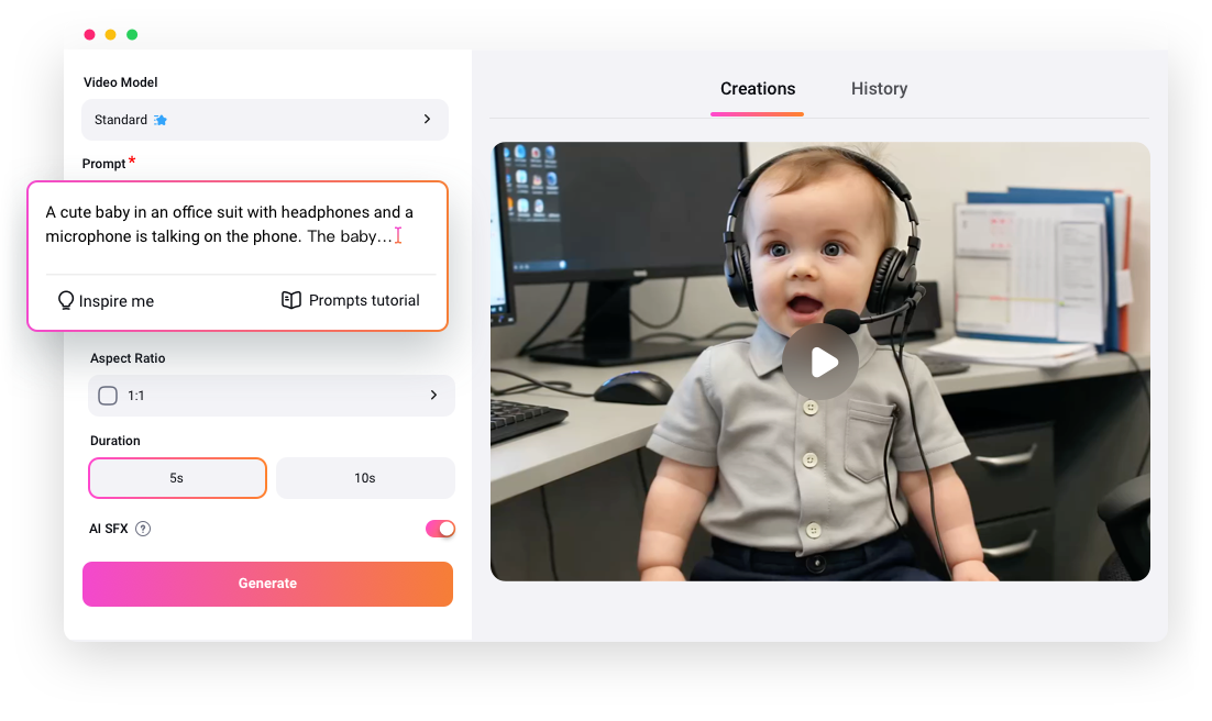AI Baby Video Generator - Create Cute Baby Videos with AI