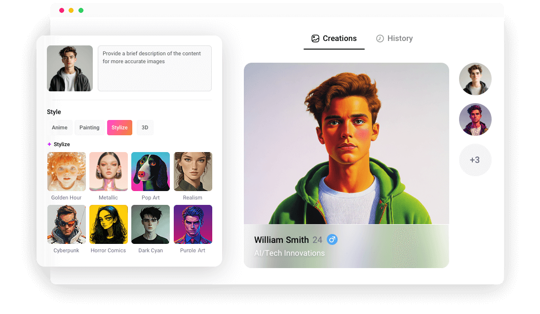 AI Profile Picture Generator: Create Your Own PFPs with AI | FlexClip