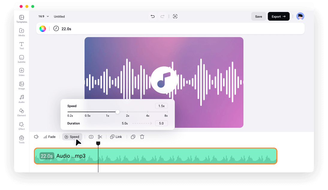Audio Speed Changer - Change Audio Speed Online for Free | FlexClip