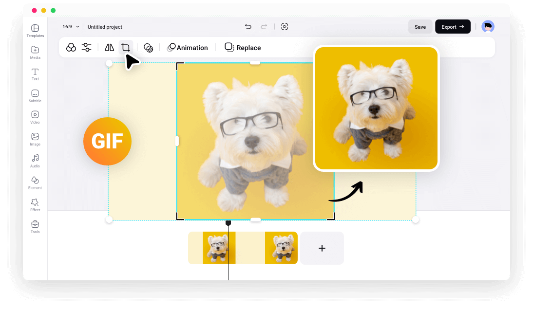 GIF Cropper - Crop Animated GIF Online for Free | FlexClip