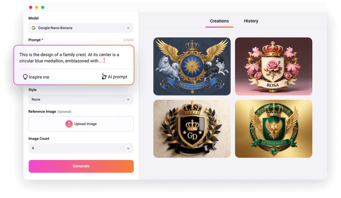 Family Crest Generator | AI Coat of Arms Maker Online