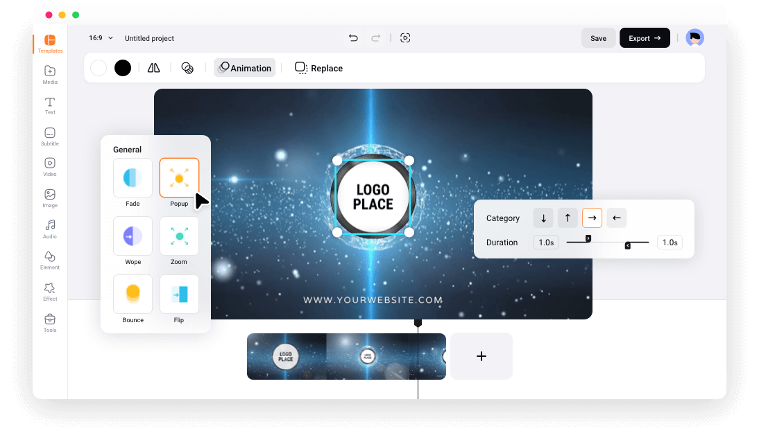 Animated logo maker store