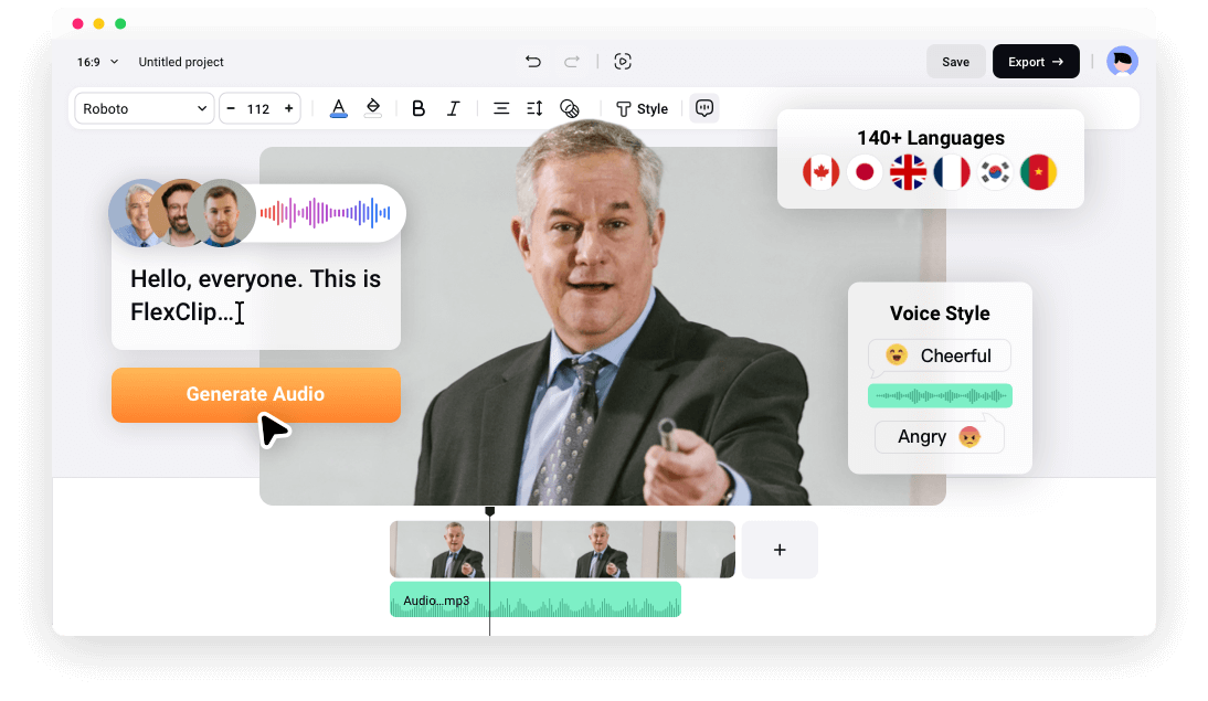 The Best AI Male Voice Generator - Text to Speech | FlexClip