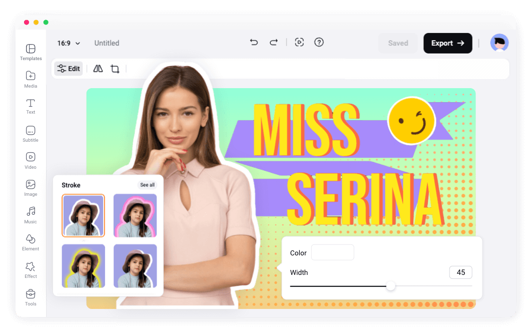 Free Image Outliner - Outline Pictures Online | FlexClip