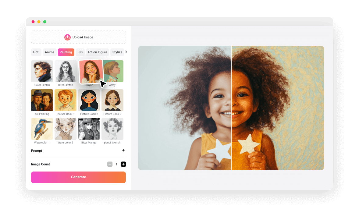 Artistic Crayon Effect: Turn Photo to Crayon Painting
