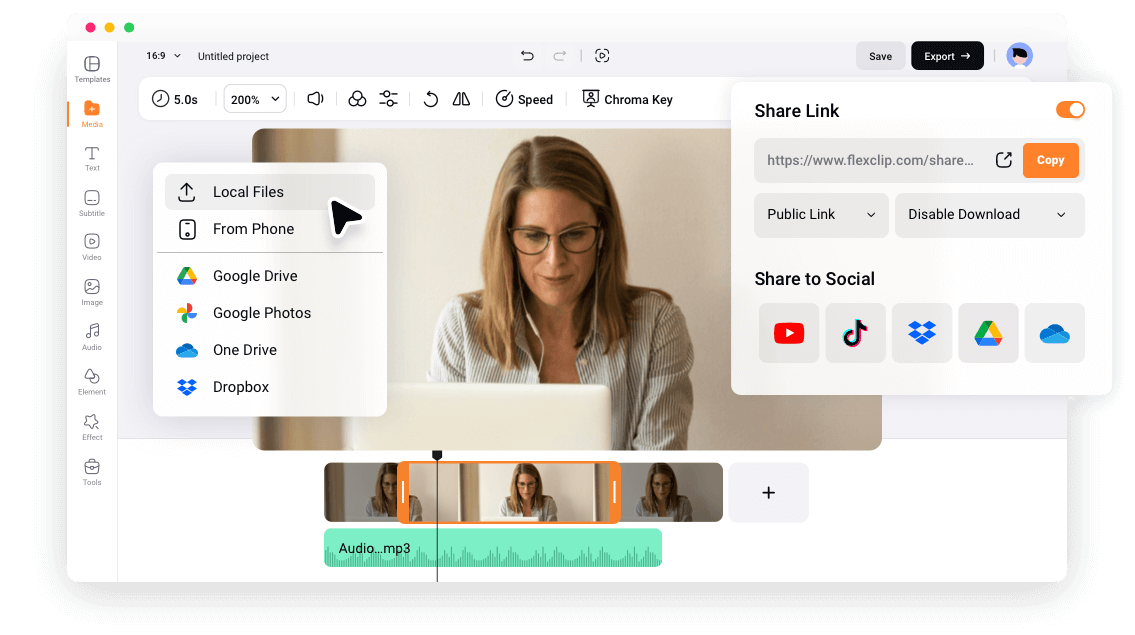 Video Uploader: Upload Videos for Easy Hosting and Sharing | FlexClip