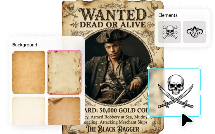 AI Wanted Poster Generator - Create Custom Bounty Flyer Online