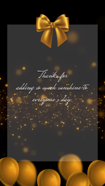 Plantilla de vídeo Black Gold Birthday Wishes For Team Member ...