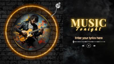 Customizable Golden Circle Music Tonight Rock Playlist Lyric Subtitles ...