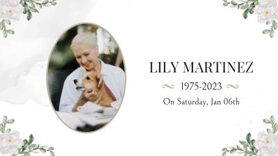 Customizable Grandma Flower Funeral Memorial Photo Slideshow Video ...