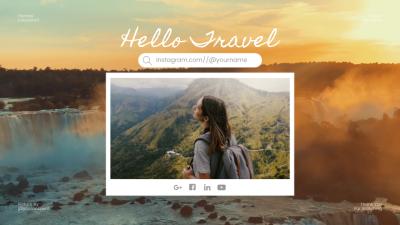Customizable Hello Travel Vlog Polaroid Nature Instagram Story Video ...