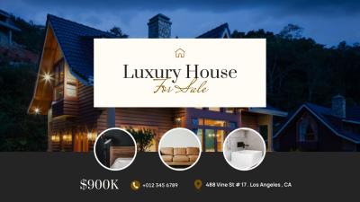 Plantilla de vídeo Real Estate Collage Sale personalizable de FlexClip