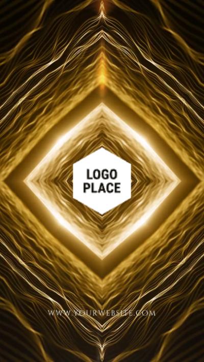 Customizable Abstract Rectangle Golden Glow Business Logo Intro Outro ...