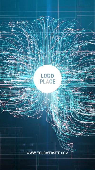 Customizable Ai Artificial Intelligence Digital Brain Data Tech Technology Business Logo Intro ...