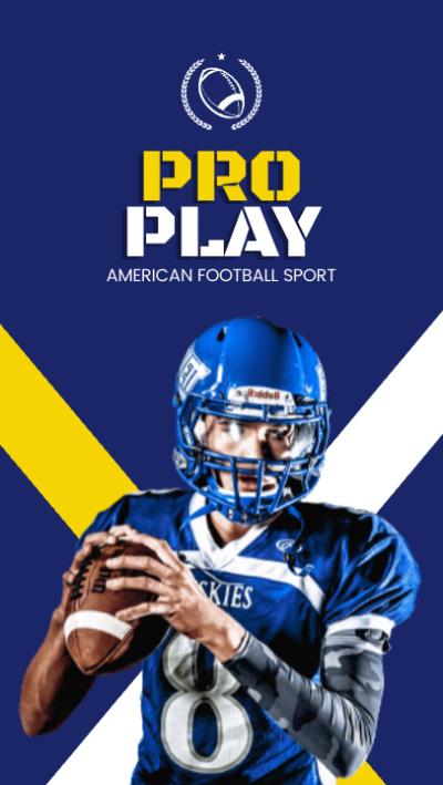 Plantilla de vídeo American Football Hype personalizable de FlexClip