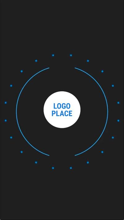 Customizable Blue Circle Logo Intro Video Template by FlexClip
