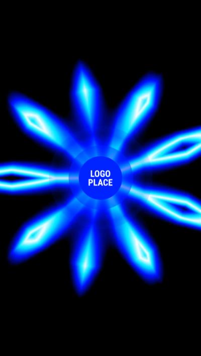 Plantilla de vídeo Blue Electric Light Logo Intro personalizable de ...