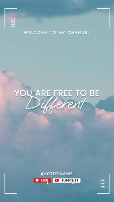 Customizable Blue Sky Cloud Live Stream Relax Mood Vlog Youtube Channel ...