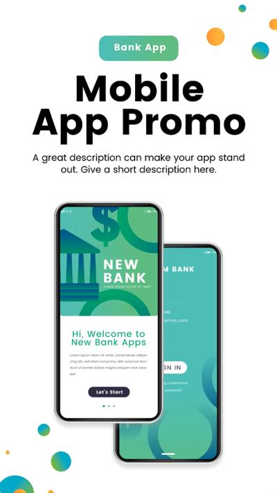 支持自定义的 Business Green Finance App Promo Mockups 视频模板 - FlexClip
