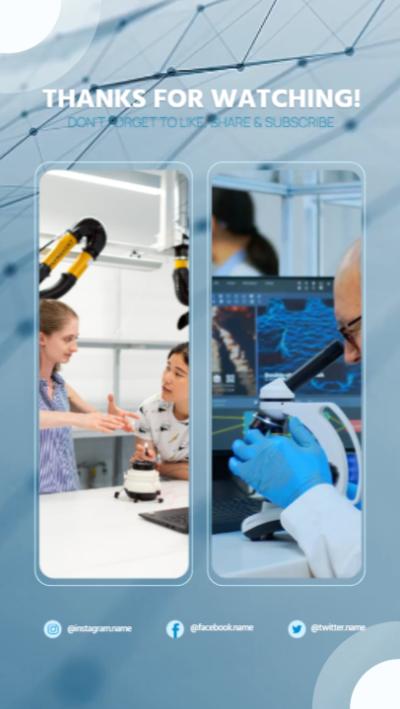 Customizable Business Science And Technology Medical Thanks For ...