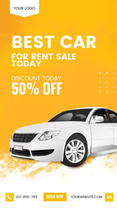 Customizable Car Rental Social Media Post Promo Video Template by FlexClip