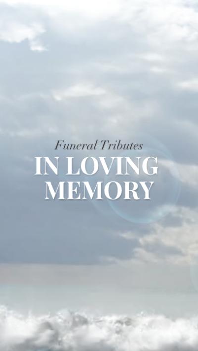 支持自定义的 Cloud Bokeh Memorial Funeral Video 视频模板 - FlexClip