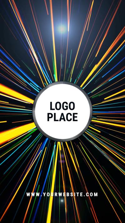 Customizable Colorful Line Simple Tech Business Logo Intro Outro Video ...