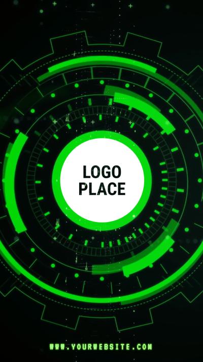 Plantilla de vídeo Digital Loading Download Circle Futuristic Game ...