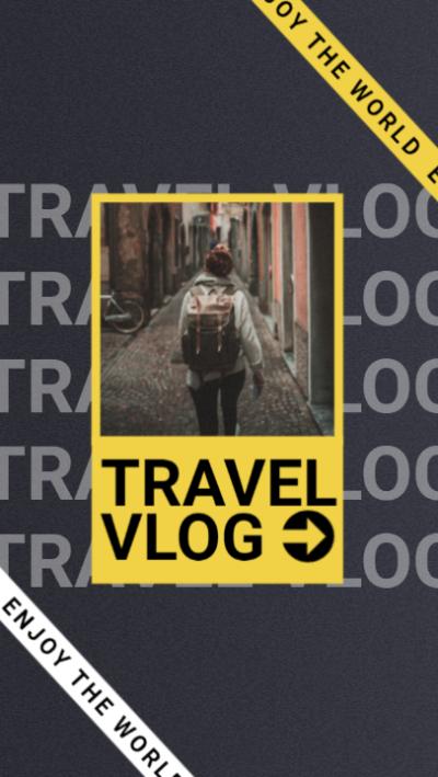 Anpassbare Dynamic Travel Vlog Scenery Collage Videovorlage von FlexClip