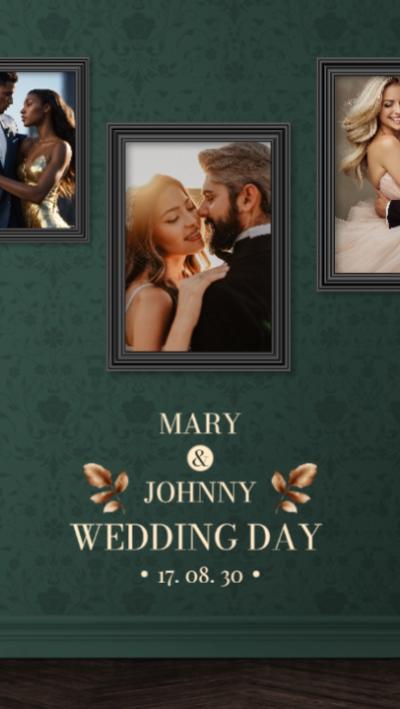 Customizable Elegant Wedding Day Photo Gallery Wall Slideshow Video ...