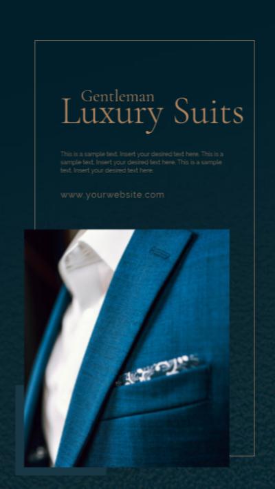 Customizable Facebook Gentleman Luxury Suits Ad Video Template by FlexClip
