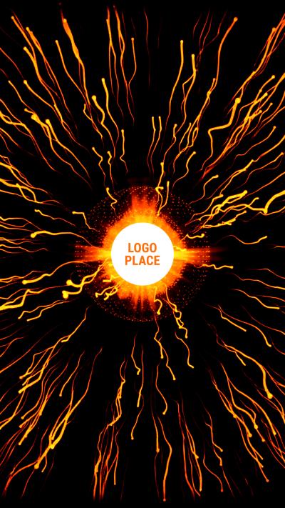 Customizable Flame Particle Explosion Logo Reveal Animation Intro Video Template by FlexClip