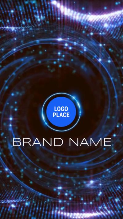 Customizable Futuristic Technology Blue Modern Youtube Intro Video ...
