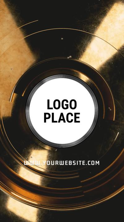 Modèle de vidéo Gold Fire Circle Metal Business Tech Logo Intro personnalisable par FlexClip