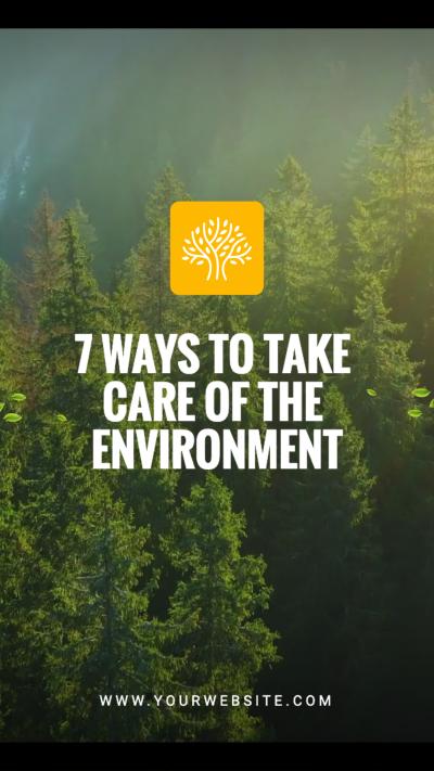 Customizable Green Save Environment Tips To Protect Nature Trailer ...