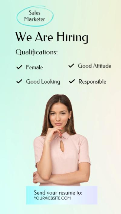 Customizable Hiring Sales Marketer Instagram Post Video Template by ...