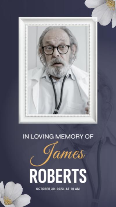 Anpassbare Ink Style Simple Funeral Memorial Universal Slideshow ...