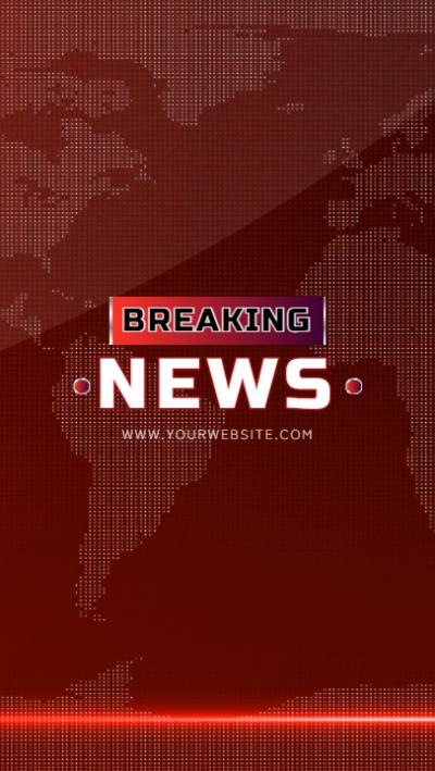 Plantilla de vídeo Intro Outro Of Breaking News personalizable de FlexClip