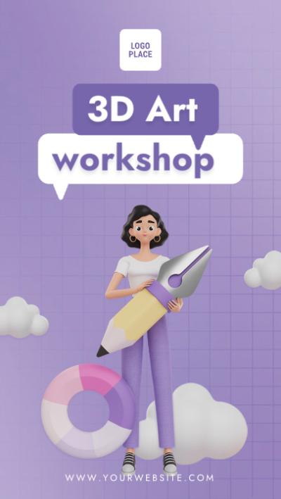 Customizable Learning 3d Design Online Course Promo Video Template by ...