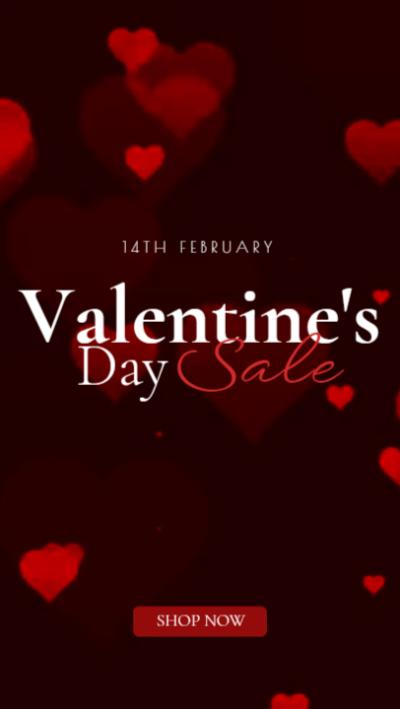 Customizable Love Valentines Day Sales Video Template By Flexclip
