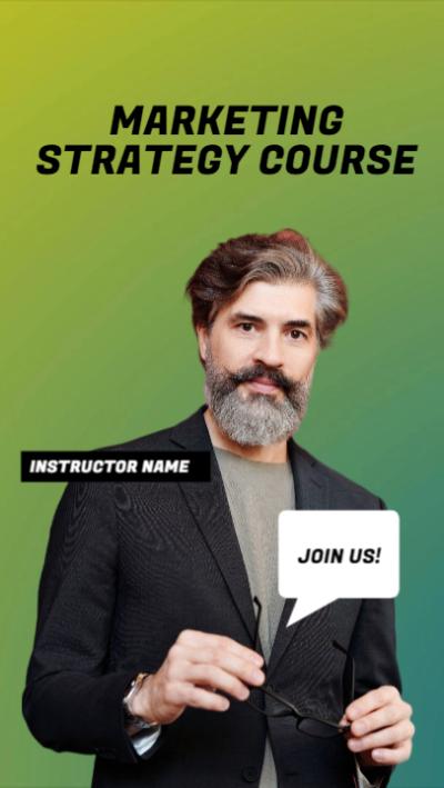 Customizable Marketing Course Intro Outro Video Template by FlexClip