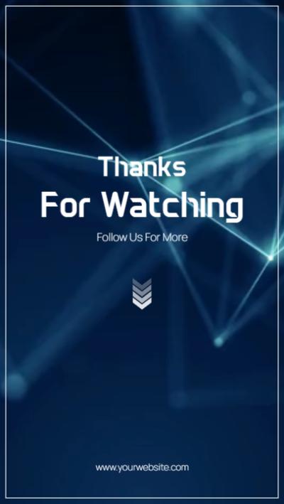 Customizable Modern Business Technology Style Thanks For Watching Outro ...