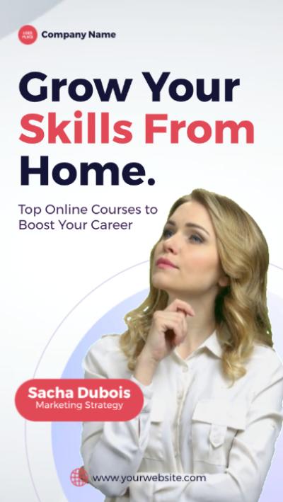 Customizable Modern Creative Online Course Education Linkedin Ad Video ...