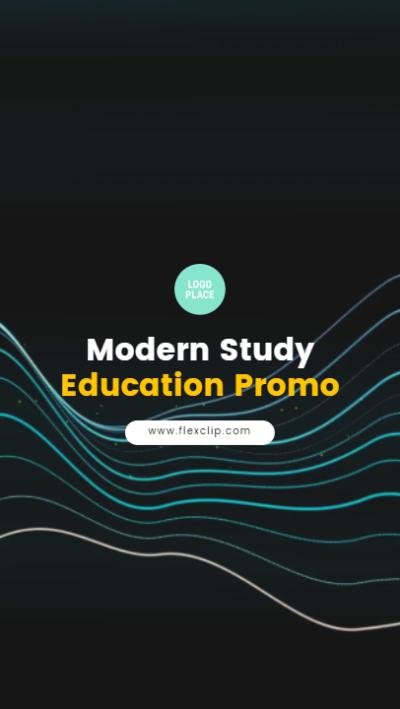 支持自定義的 Modern Study Education Promo 視頻範本 - FlexClip