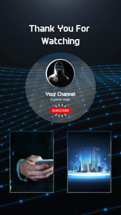 Customizable Modern Technology Dynamic Youtube Outro Video Template by ...