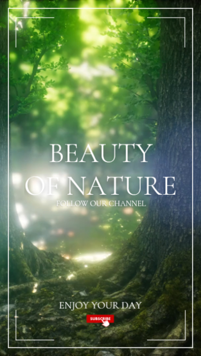 Customizable Nature Forest Youtube Channel Outro Video Template by FlexClip