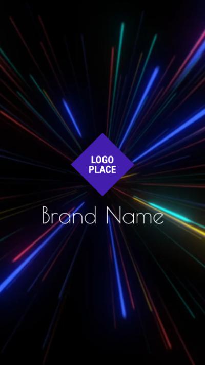 支持自定义的 Neon Electronic Brand Logo Intro 视频模板 - FlexClip