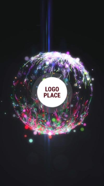 Customizable Particles Sphere Colorful Technology Conference Logo ...