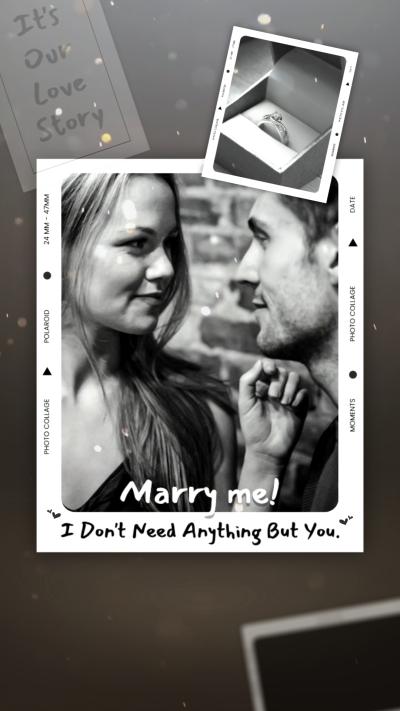 Customizable Polaroid Film Album Photo Slideshow Wedding Propose Love ...